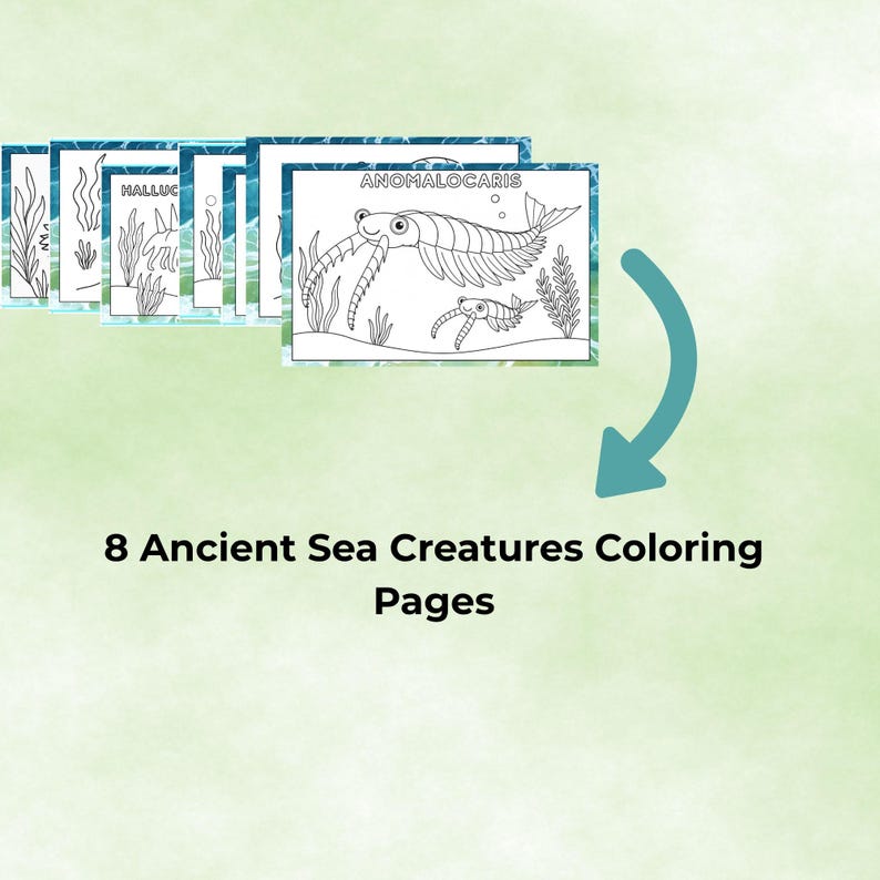 Sea Creatures Before Dinosaurs Coloring Book | Prehistoric Plants ...
