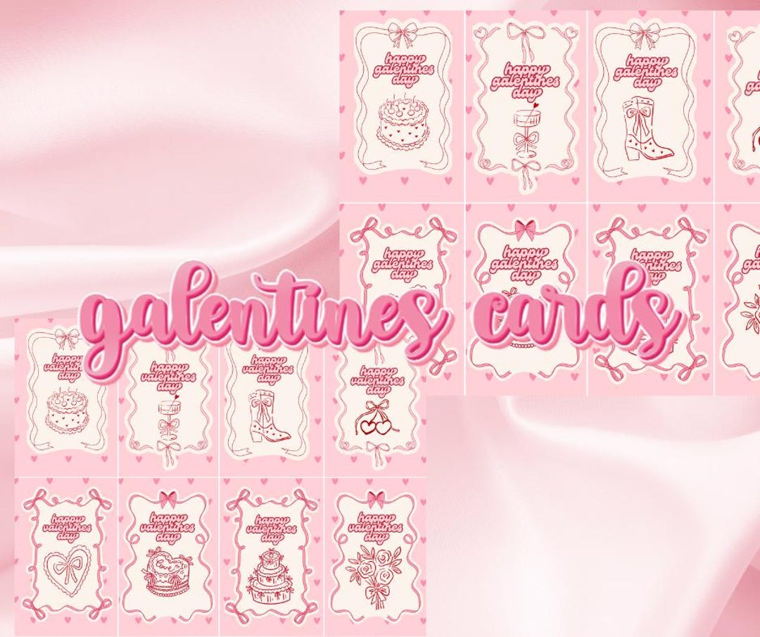 Galentines Cards, Valentines Cards, Printable PDF - Etsy