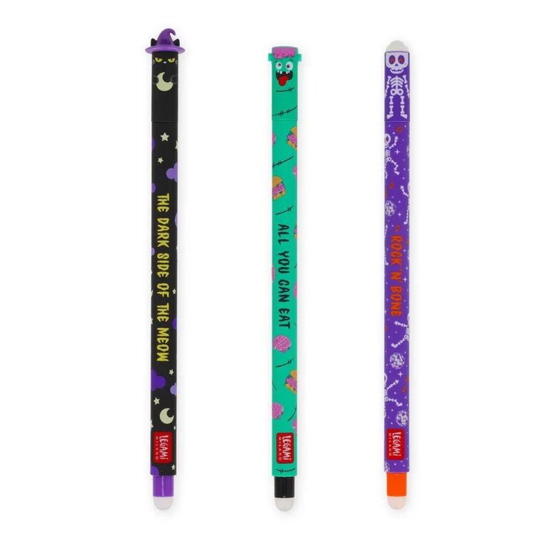 Legami the Boo Screw: Limited Edition Pens Halloween, Set of 3 Erasable ...