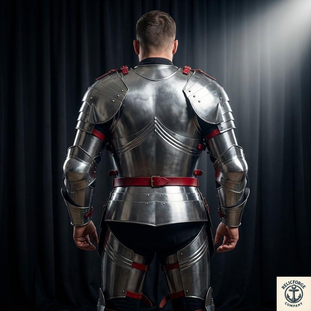 Full Body Medieval Knight Armor Suit – Gothic Steel Battle Reenactment ...