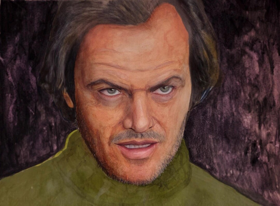 Original Jack Nicholson Watercolour Painting. Jack Torrance Aquarelle ...