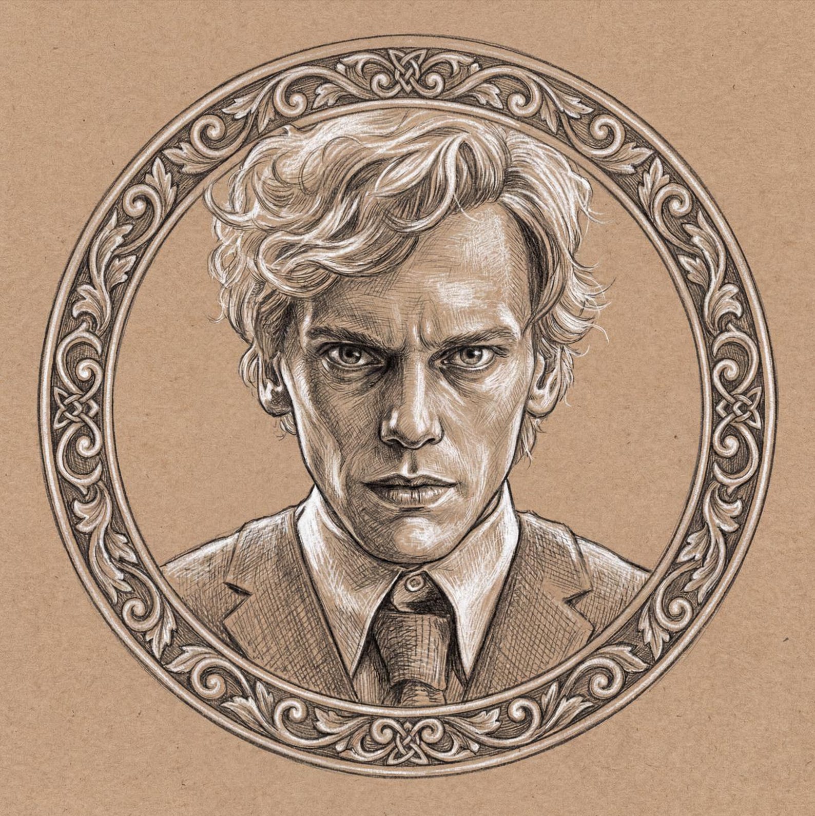 Original Pencil Drawing of 001. Jamie Campbell Bower Drawing. Mr ...