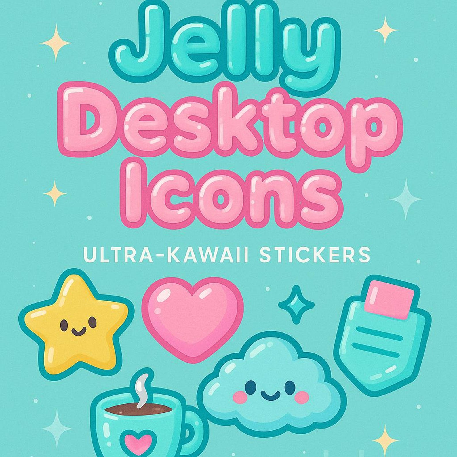 Jelly Style Digital Icon Pack – Vol.1 - Etsy