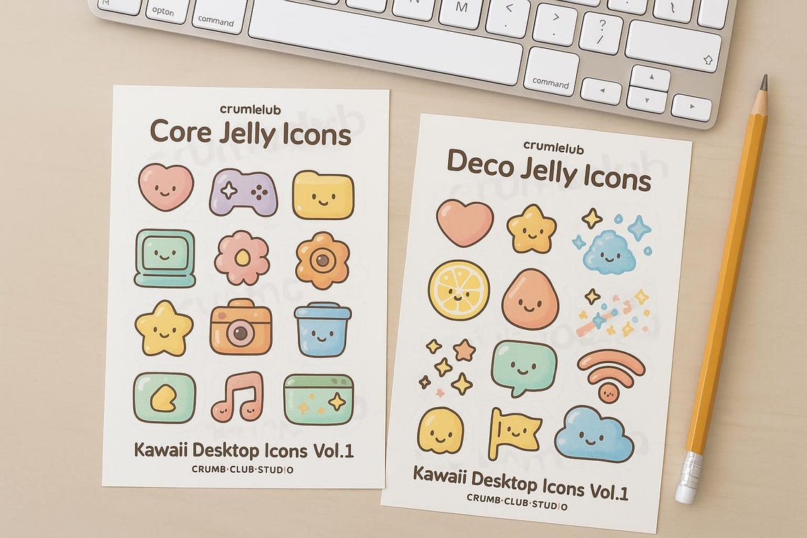 Jelly Style Digital Icon Pack – Vol.1 - Etsy