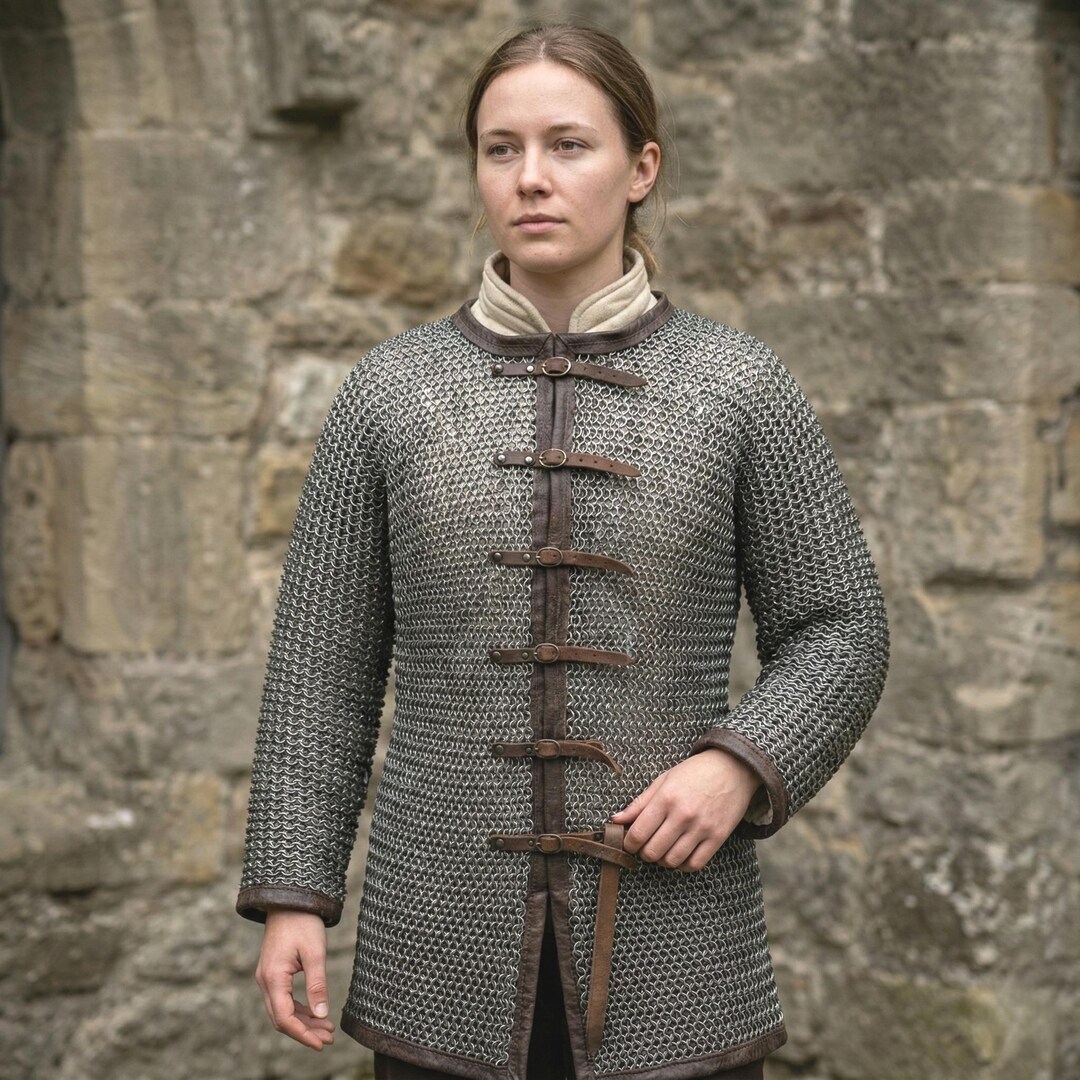 Women’s Medieval Chainmail Hauberk – Steel Armor Tunic - Etsy