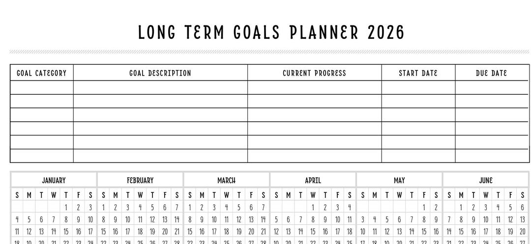PDF 2026 Long Term Goal Planner 8.5x11 - Etsy