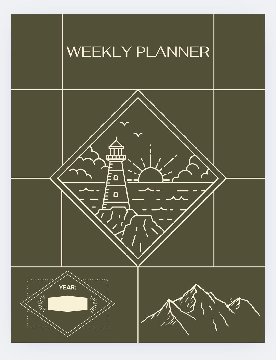 Undated Weekly Planner - Nature Theme - Etsy