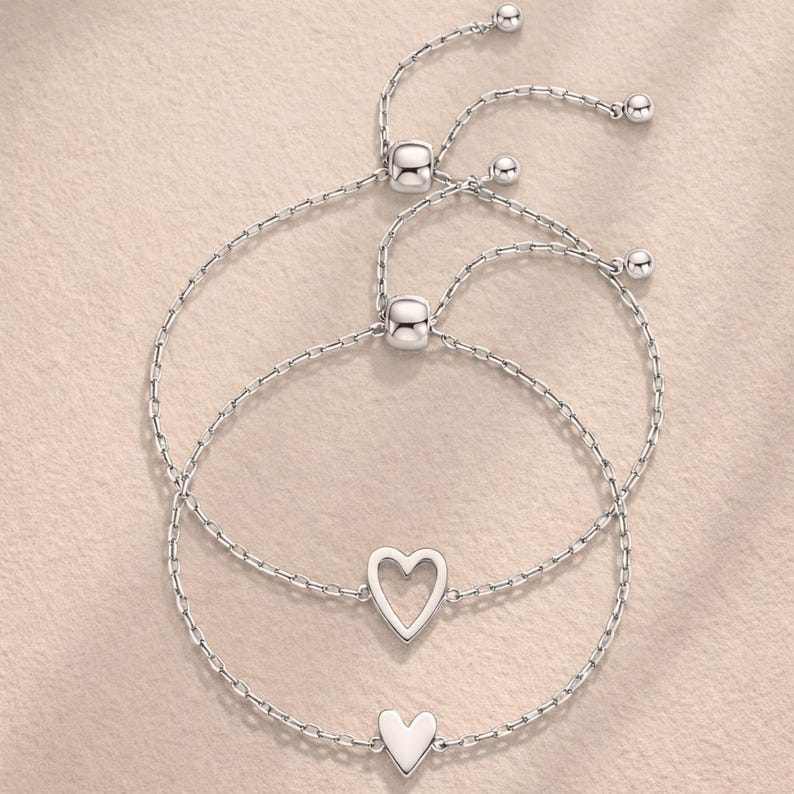 Mother Daughter Bracelet 14K Gold/sterling Silver – Two Hearts One Bond ...