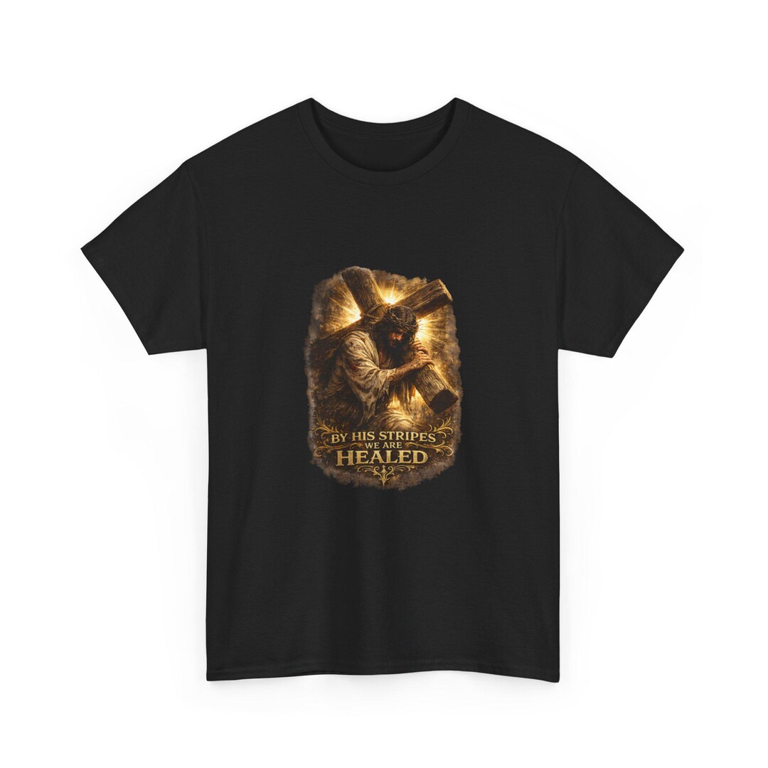 Jesus Crown of Thorns Portrait Tee by His Stripes Healed Christian ...