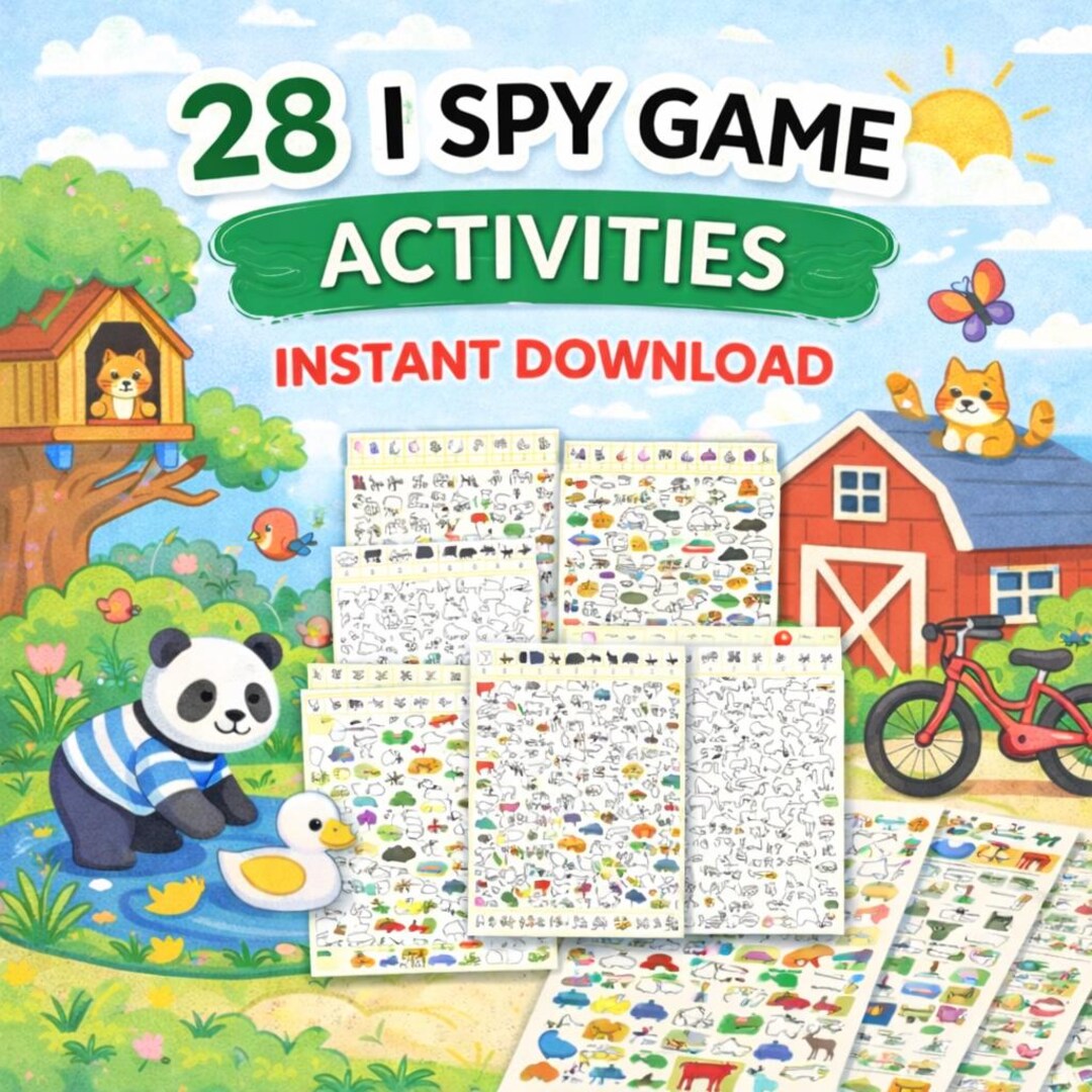 28 I Spy Hidden Pictures Worksheets for Kids Fun Search Find Activity ...