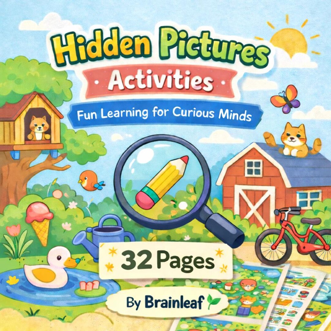 Hidden Pictures Activities for Kids and Adults | 32 Pages Find & Seek ...