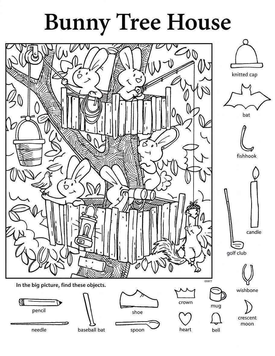 Hidden Pictures Spring Printable , Seek and Find Kids Activity PDF Ages ...