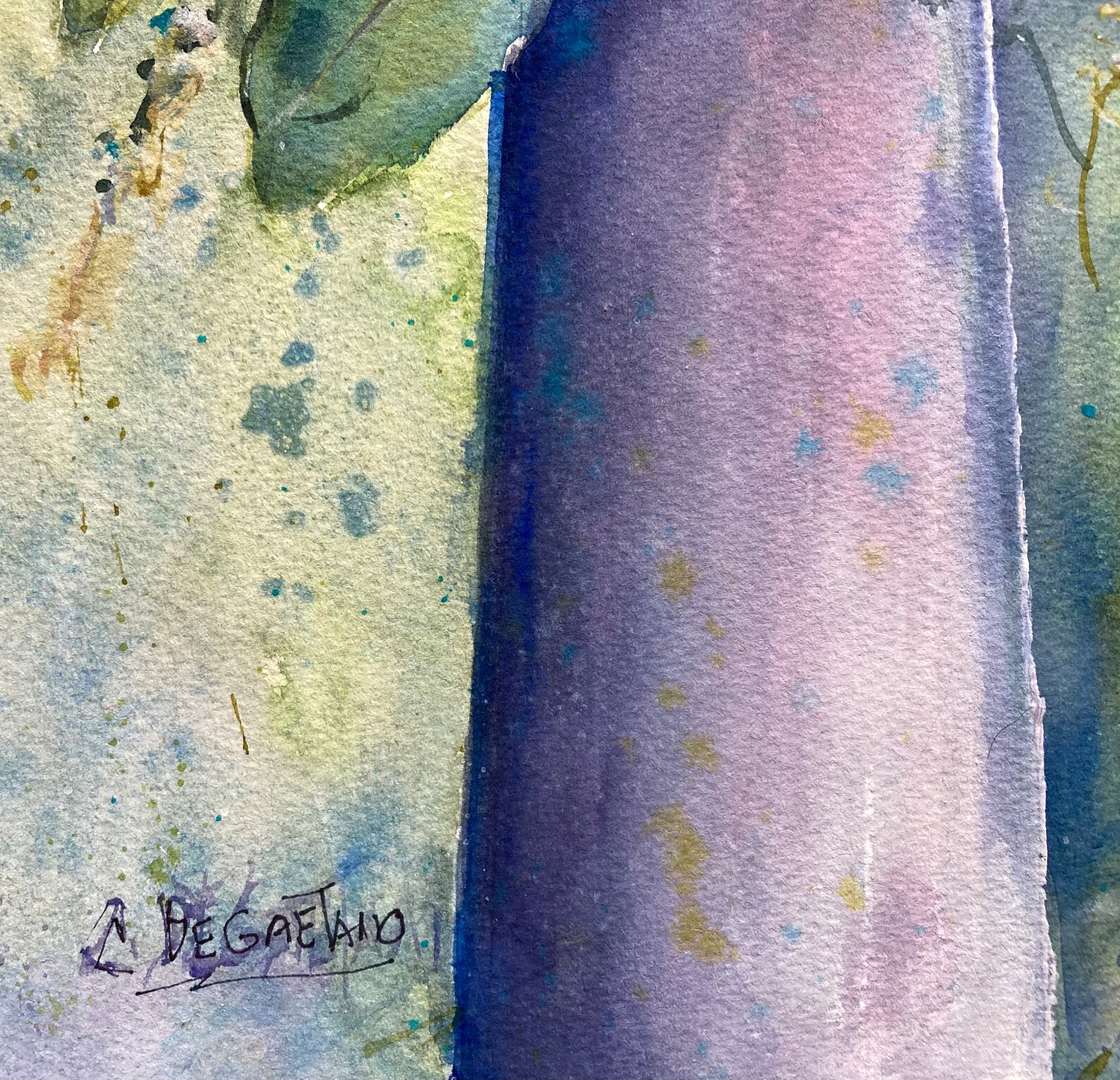Watercolor Lilacs Original Painting Purple Lilacs in a Tall Vase Still ...