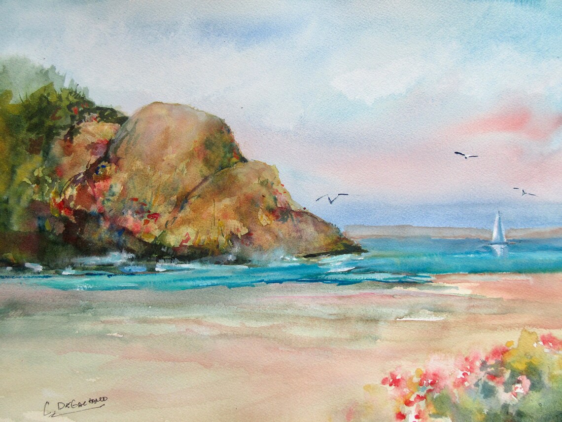 Bermuda Watercolor Painting Beautiful Island of Bermuda | Etsy