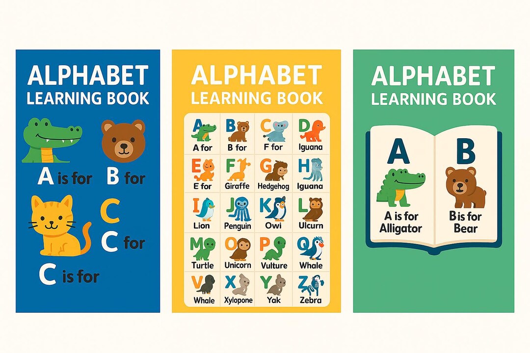 Alphabet Learning Book Printable PDF - Etsy