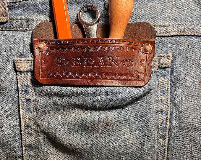 Personalized Pocket Protector Leather. Shirt Pocket Protector, Father's ...