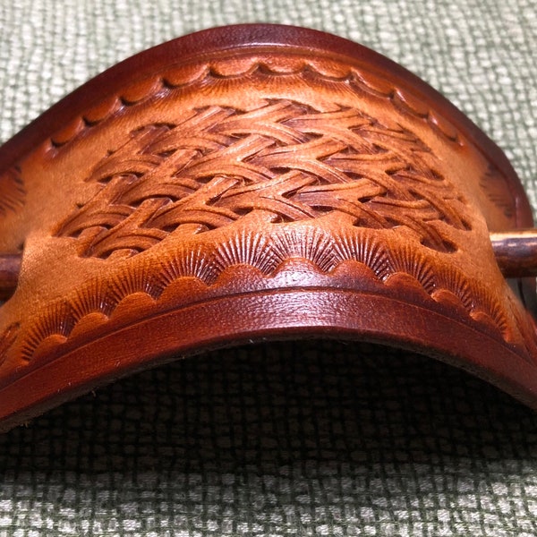 Leather Hair Barrette With Stick - Etsy