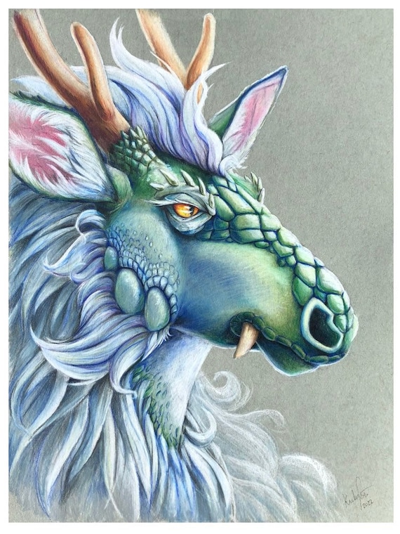 Japanese Kirin Drawing