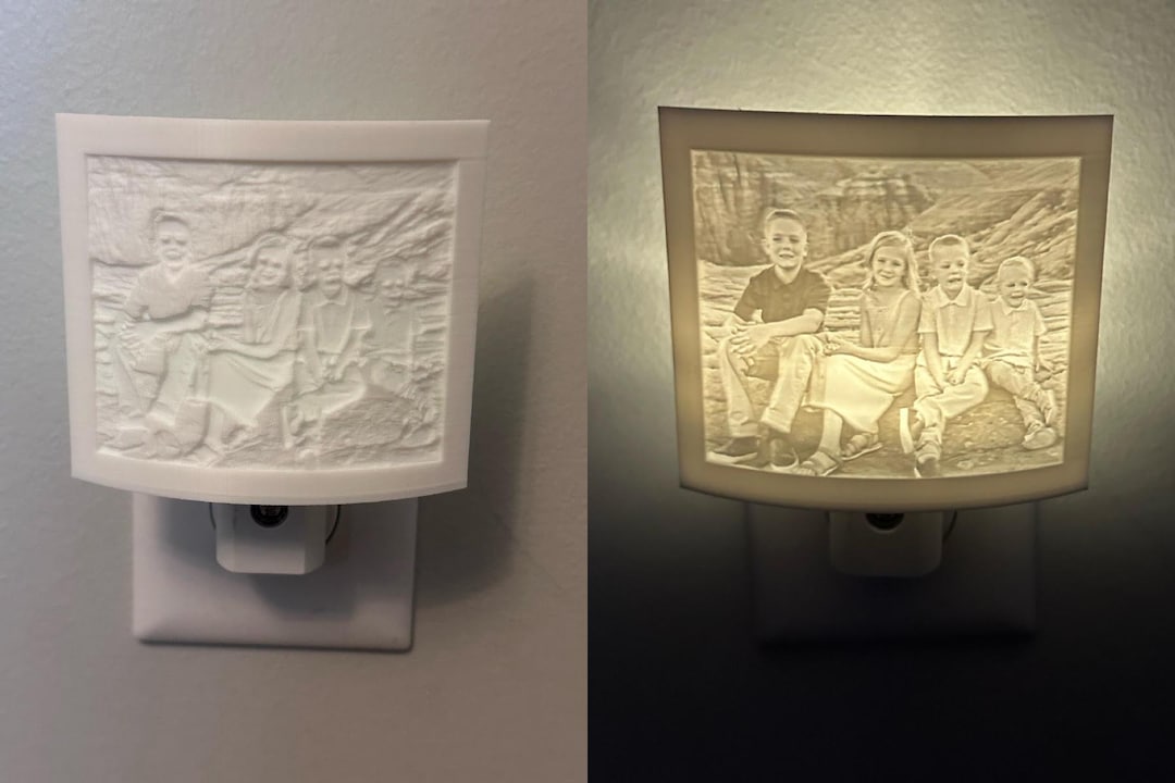 Personalized Photo Lithophane Night Light | Personalized Gift Photo - Etsy