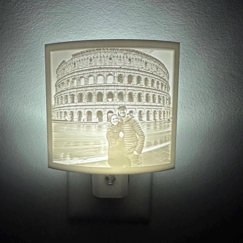 Personalized Photo Lithophane Night Light | Personalized Gift Photo - Etsy