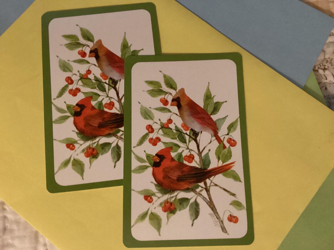 Vintage Playing Cards, New Old Stock, Red Birds, Cardinal, Junk ...