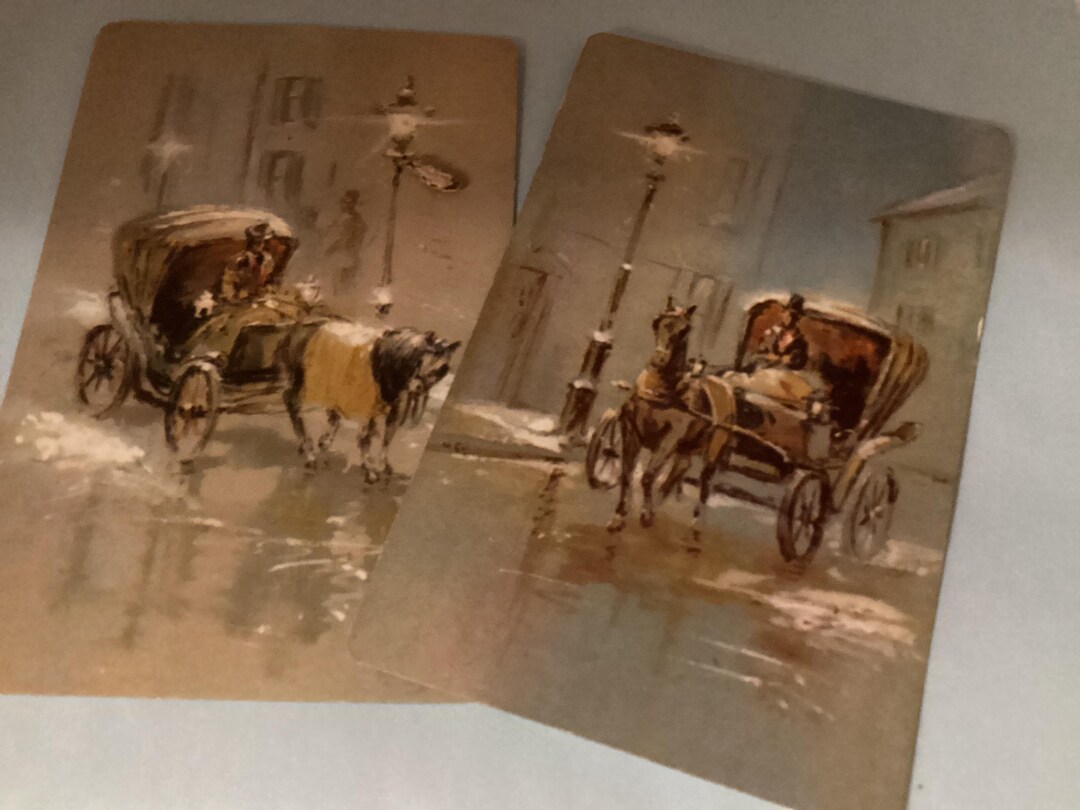 Vintage Pair, Playing Cards, Horse and Buggy Junk Journal Scrapbooking ...