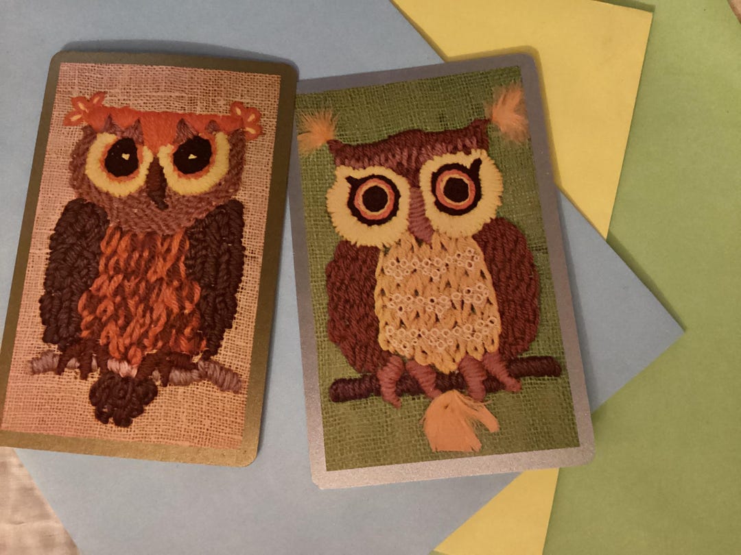 Vintage Pair, Playing Cards, New Old Stock, Owls Birds, Junk Journal ...
