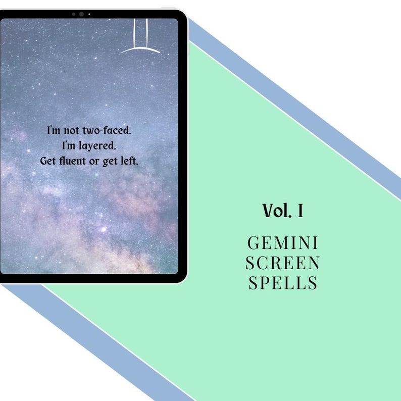 Gemini Spell Screens Vol I | Zodiac Lockscreens With Astrology Quotes ...