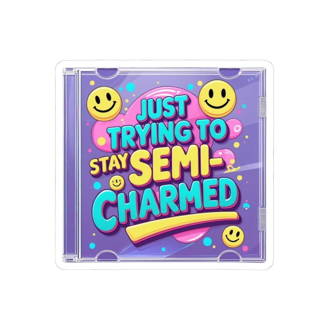 Retro Smiley Kiss-cut Stickers | Just Trying to Stay Semi-charmed ...