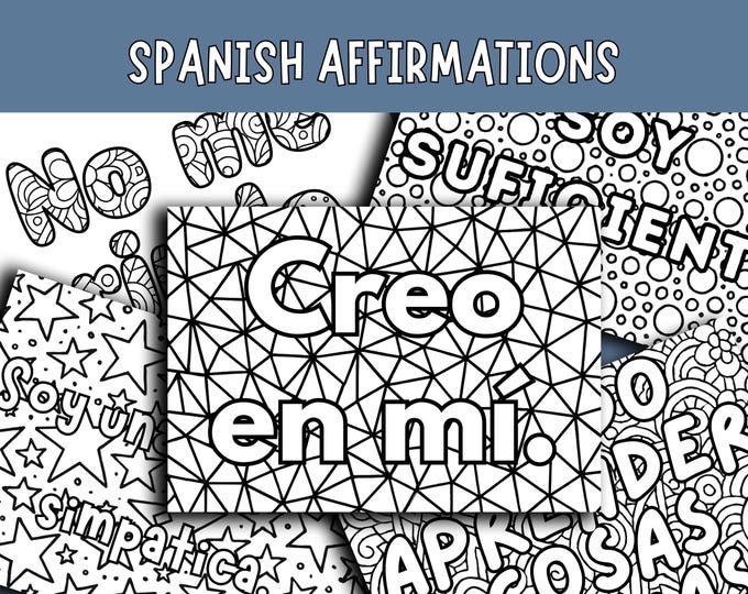 40 Printable Positive Affirmations in Spanish - Etsy