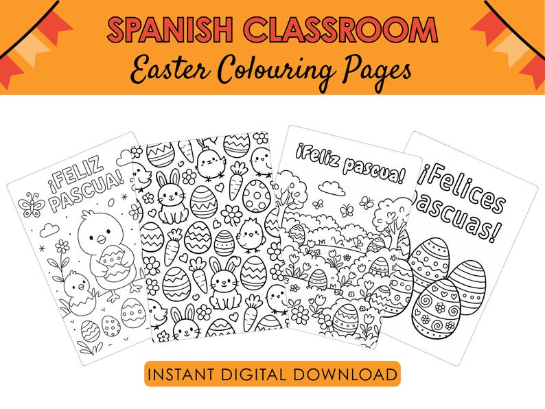 Spanish Classroom Coloring Pages - Etsy