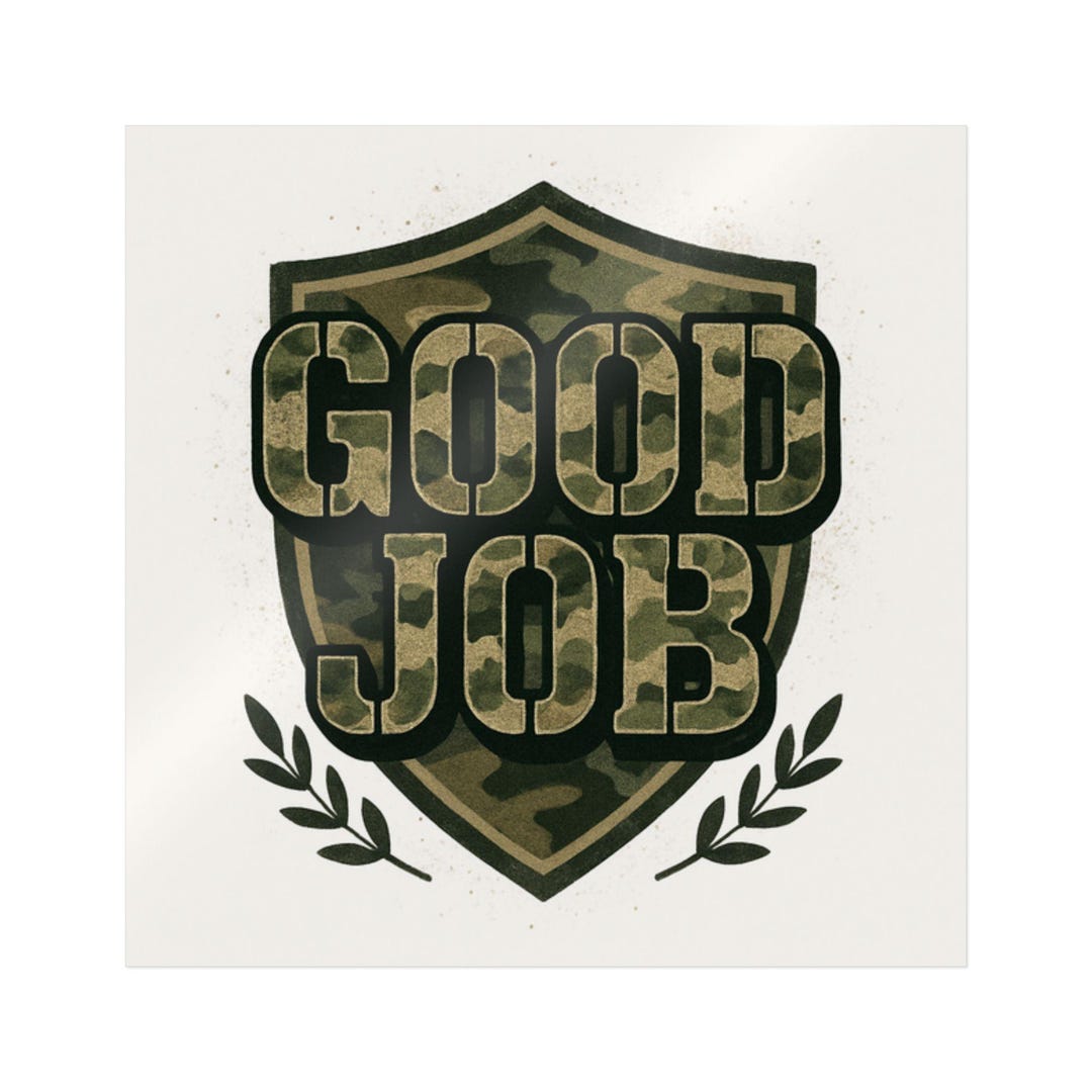 Camo Good Job Sticker, Motivational Decal, Student Teacher Gift - Etsy
