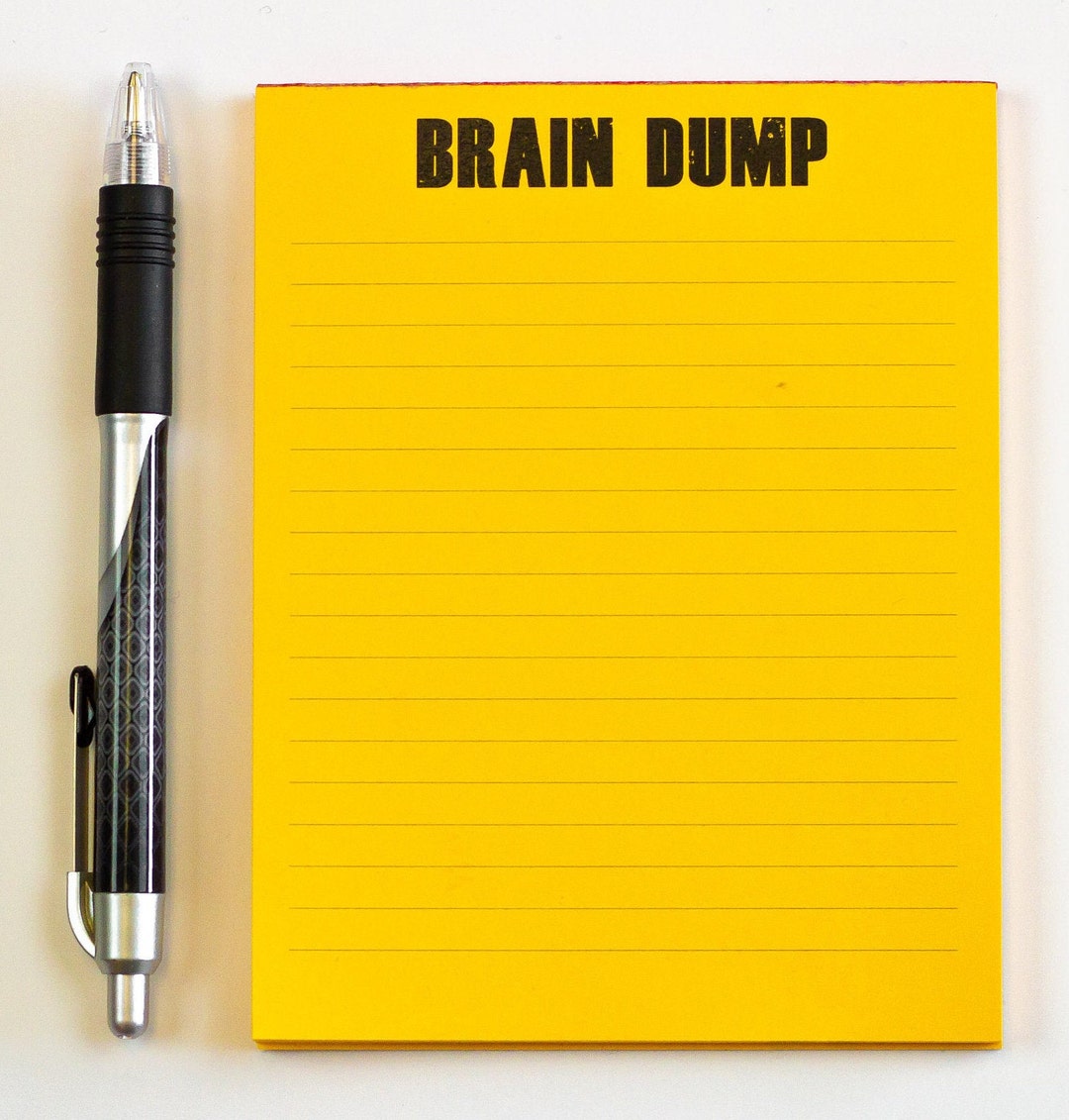 Brain Dump Notepad & Pen - Etsy