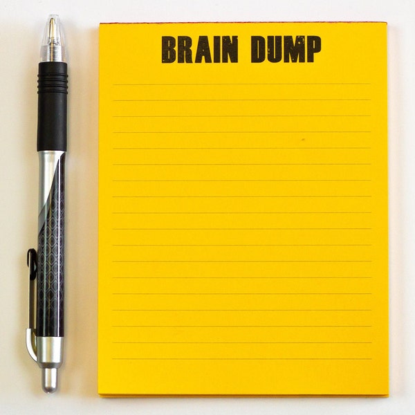 Brain Dump Notepad - Etsy