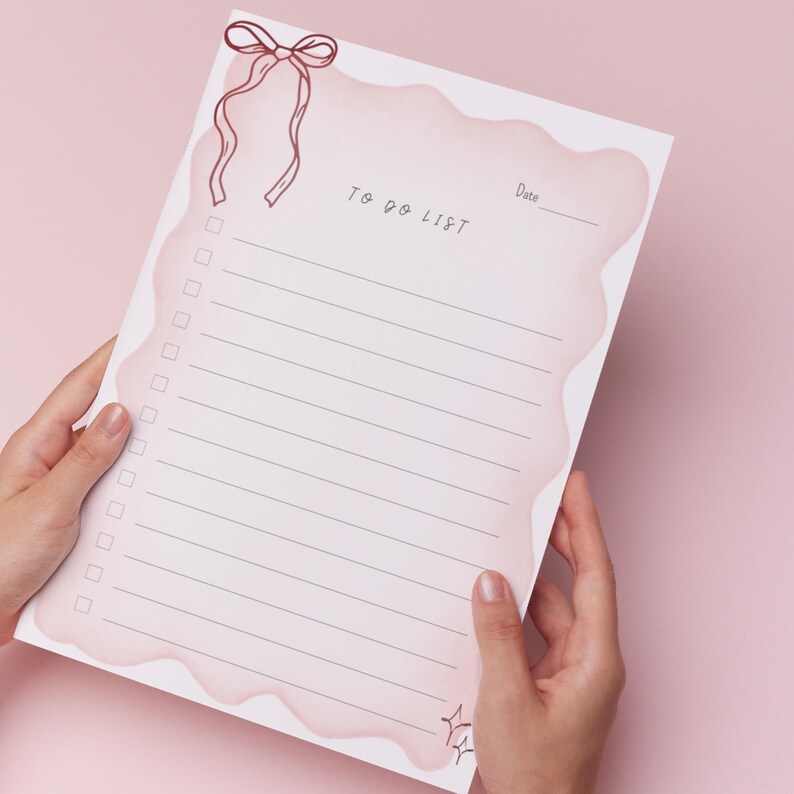 Aesthetic Pink to Do List Printable, 30-day Daily Planner, Cute A4 ...