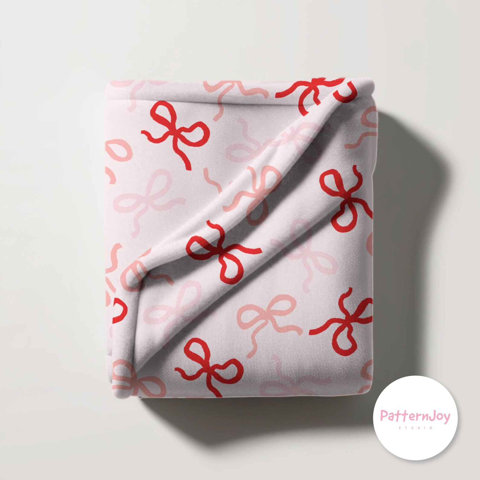 Coquette Seamless Pattern, Pink and Red Bows, JPG Digital File, for ...