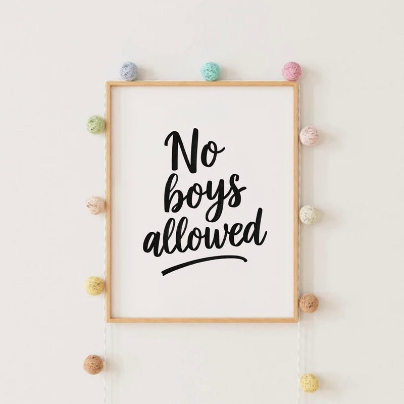 No Boys Allowed - Etsy