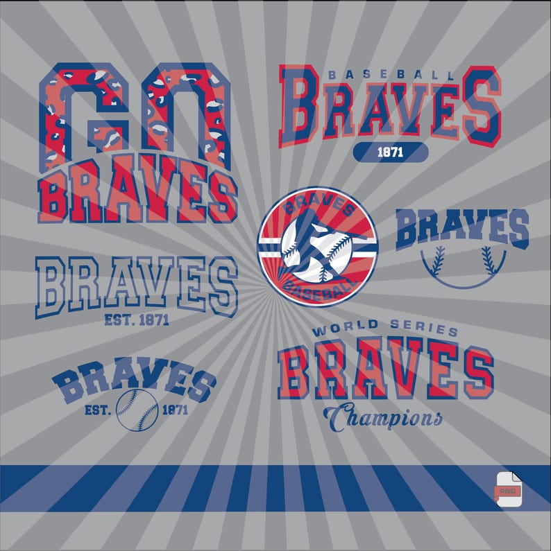 Braves PNG Bundle - Etsy