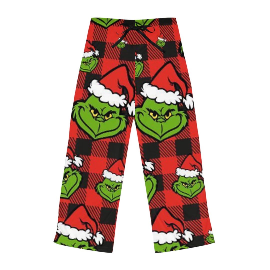 Grinch Pajama Pants | Holiday Lounge Sleepwear - Etsy