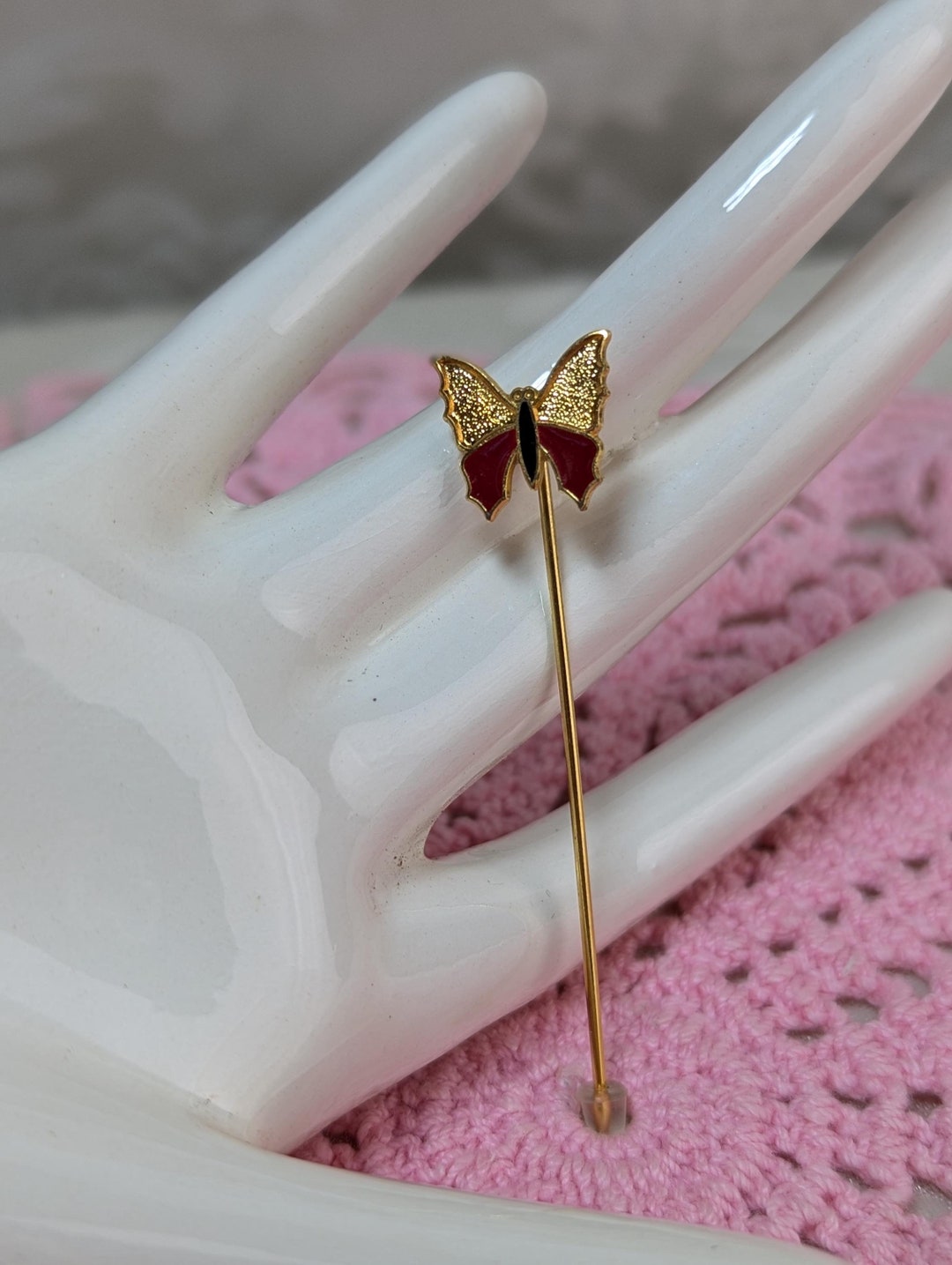 Vintage Butterfly Stick Pin Stickpin Enamel Metal 1/2 Color - Etsy