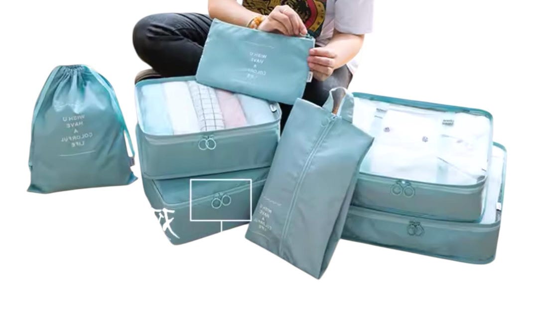 7 Piece Travel Storage Suitcase Organiser Cubes - Etsy