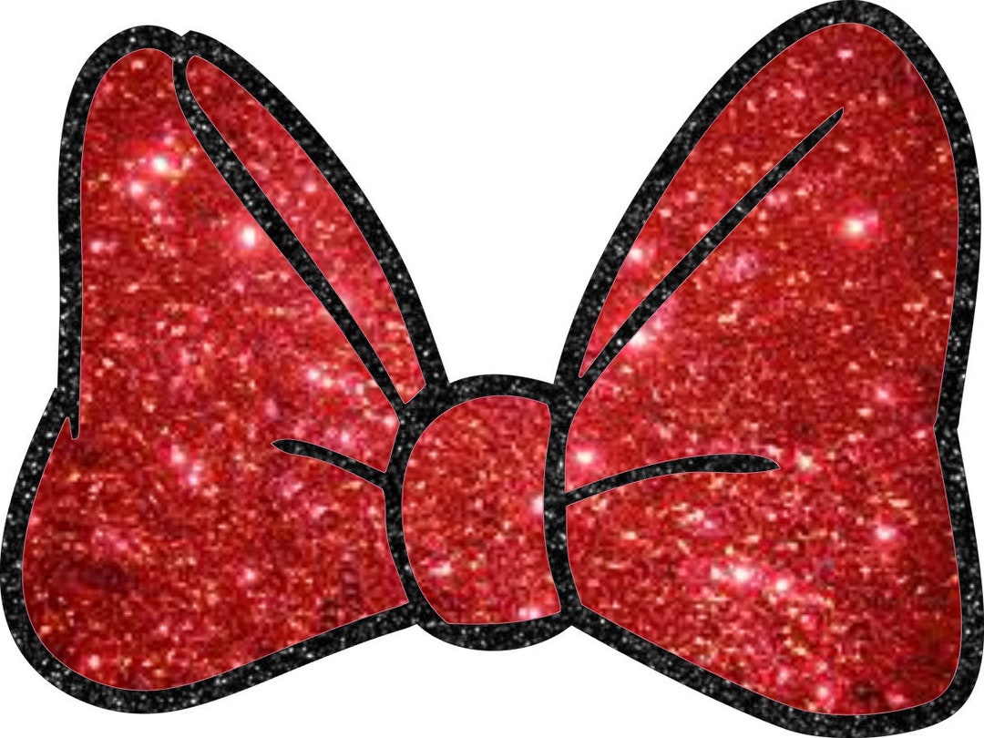 Iron on Glitter Bow HTV Transfer Iron-on Two Color Glitter or - Etsy