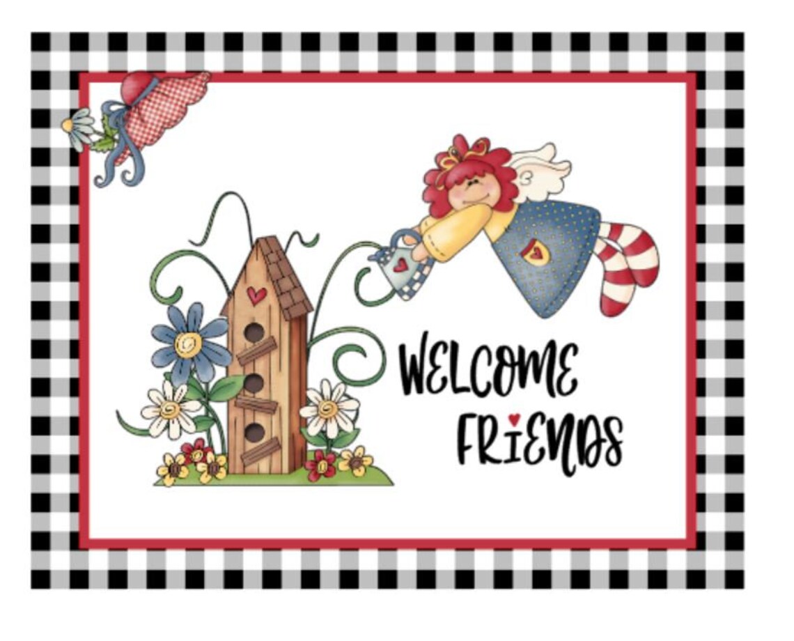 Welcome Friends Sign 9 Inch Rectangle Aluminum Welcome Sign or - Etsy