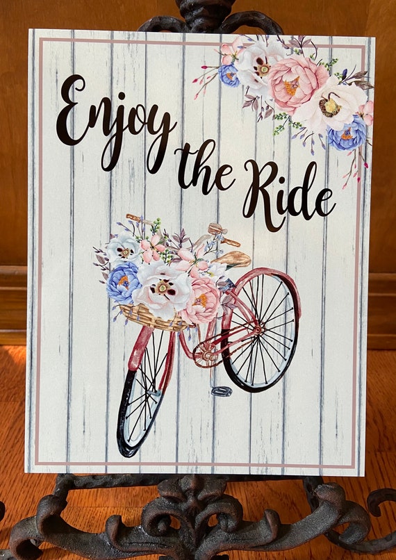 Enjoy the Ride Bicycle Sign 9 Inch Rectangle Aluminum - Etsy