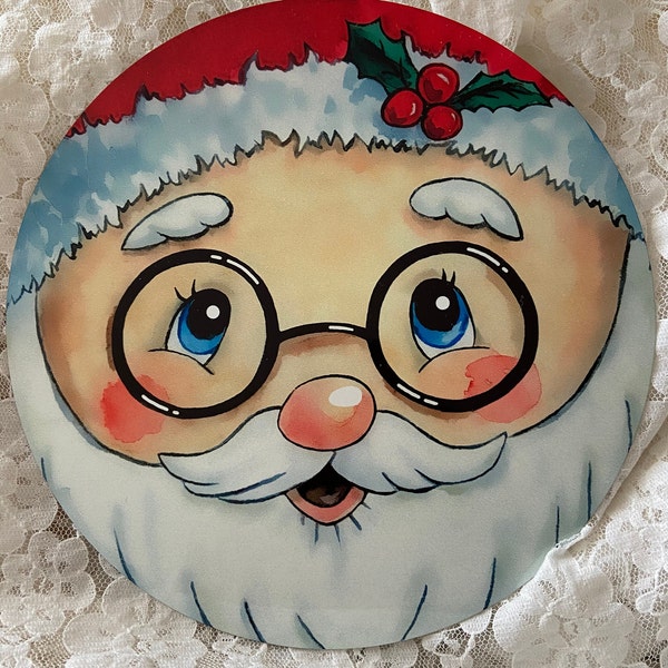 Santa Face Wreath Attachment - Etsy