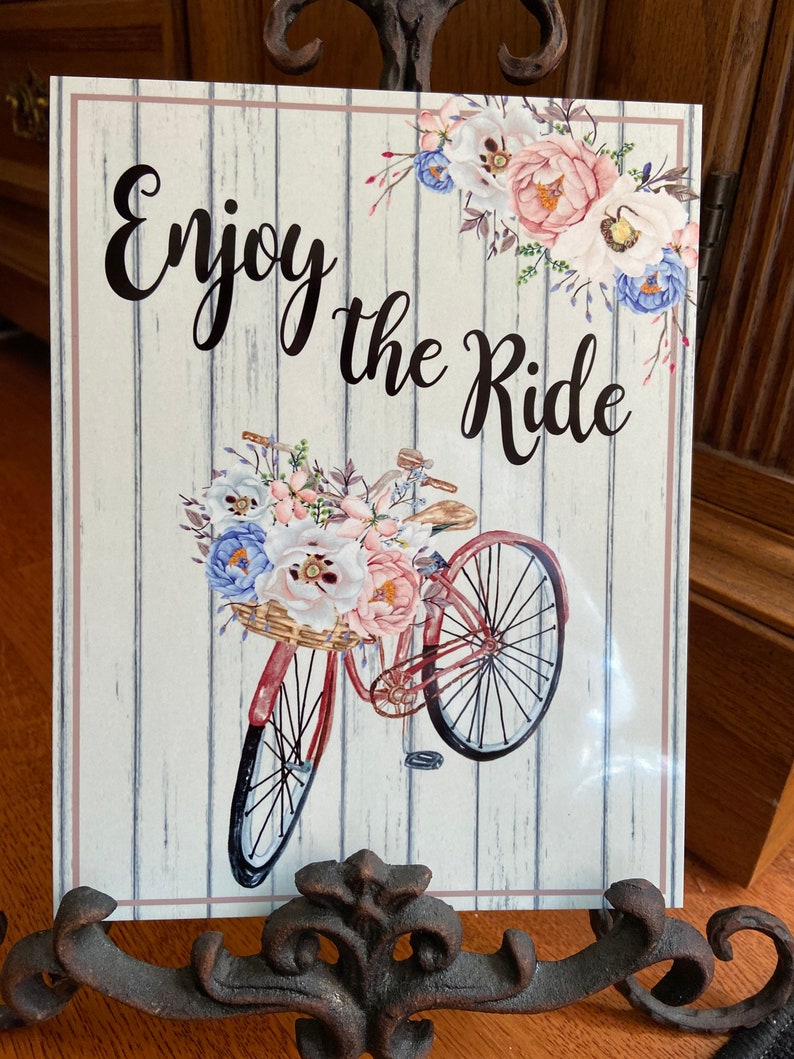 Enjoy the Ride Bicycle Sign 9 Inch Rectangle Aluminum - Etsy