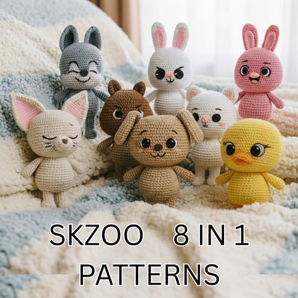 Stray Kids Skzoos Crochet Patterns - Etsy