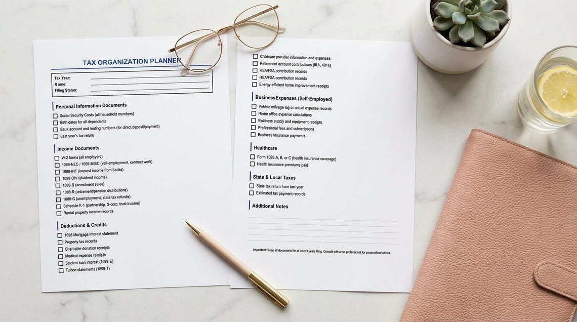 2026 Tax Organizer Printable | Tax Planning Planner PDF - Etsy