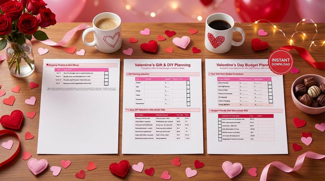 Valentine's Day Budget Planner | Romantic Date Ideas, Gift Tracker ...