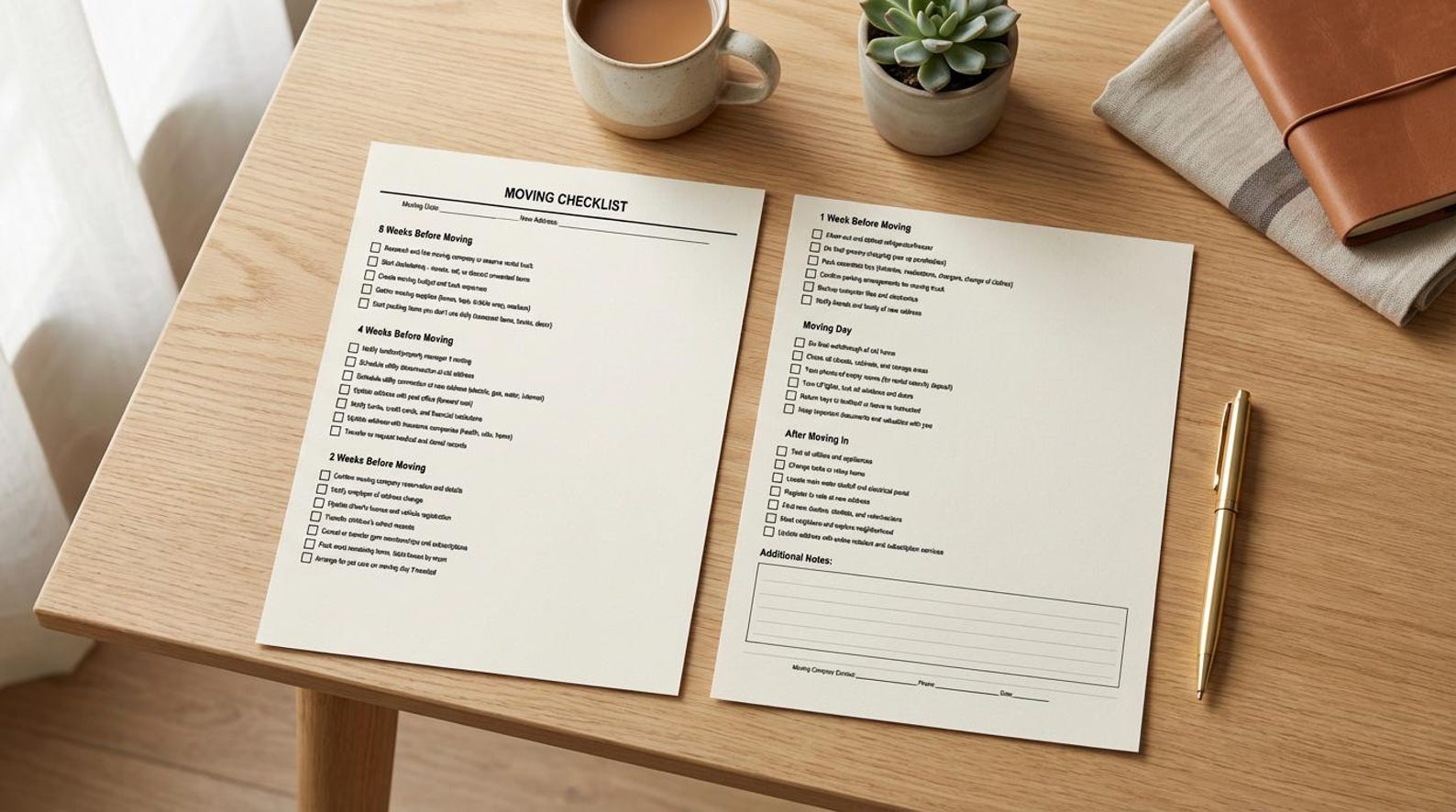 Moving Checklist Printable – Instant Download | Stress-free Home Moving ...
